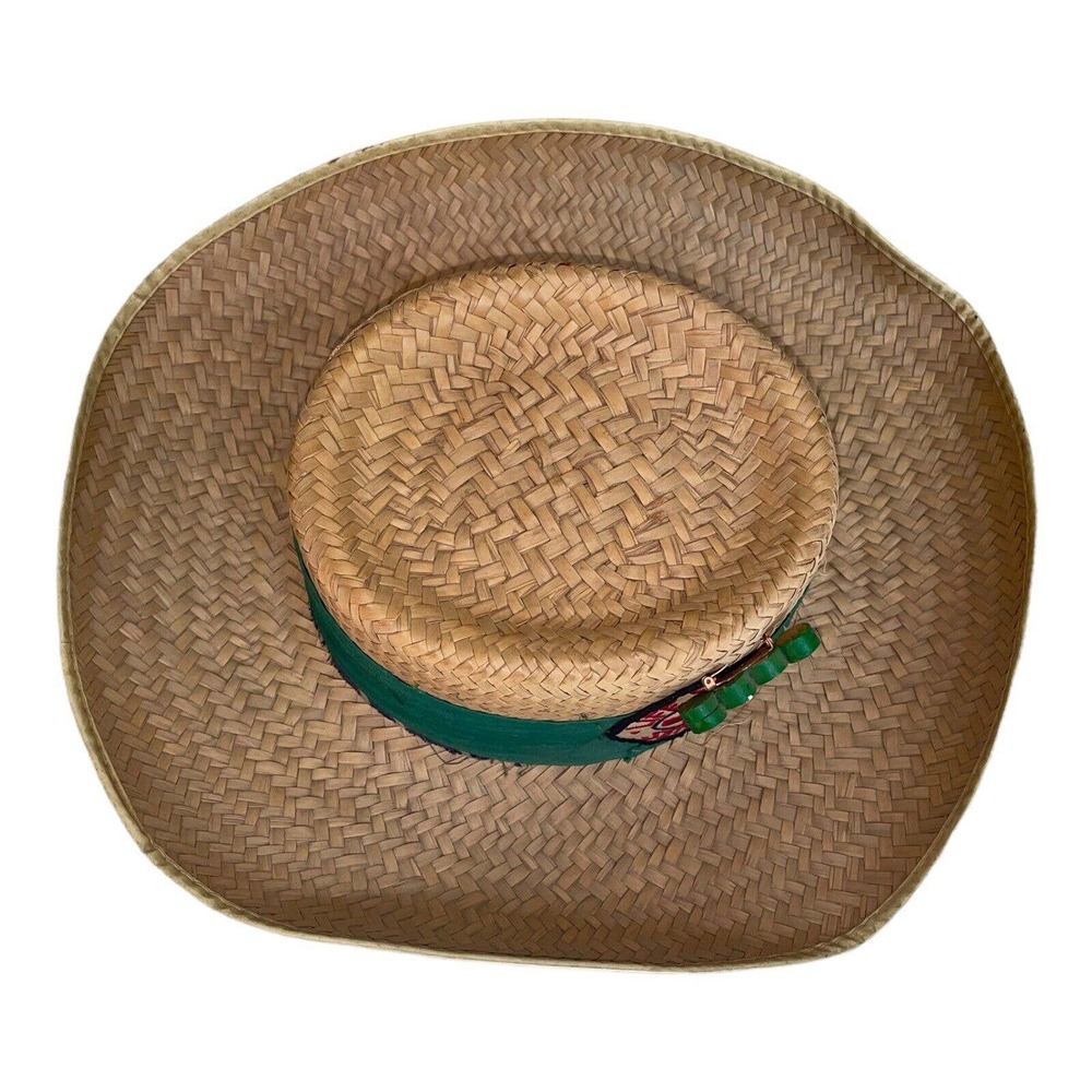 Vtg Straw Hat W Badges Patches Boy Scouts America Bsa… - Gem